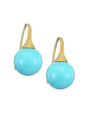 Marco Bicego Women's 18K Yellow Gold & Turquoise Drop Earrings - Gold Gold