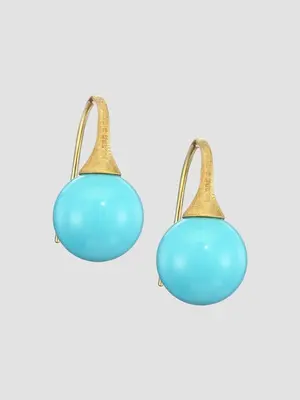 Marco Bicego 18k Yellow Gold & Turquoise Drop Earrings Gold