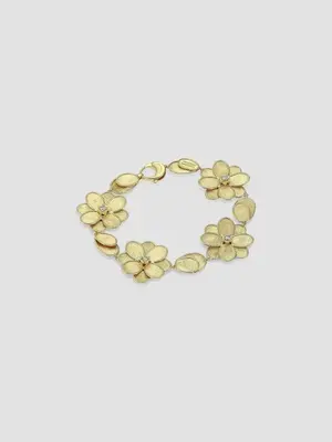 Marco Bicego Petali 18k & 0.32 Tcw Diamond Flower Bracelet