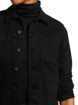 L'AGENCE Janelle Slim-fit Raw-hem Denim Jacket