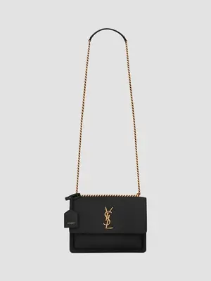 Saint Laurent Sunset Shoulder Bag - Black