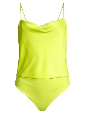Alice + Olivia Harmon Bodysuit Neon Yellow