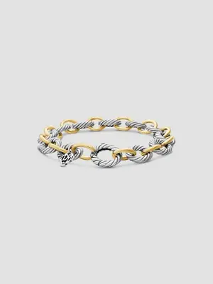David Yurman Oval Link Chain Bracelet In Sterling