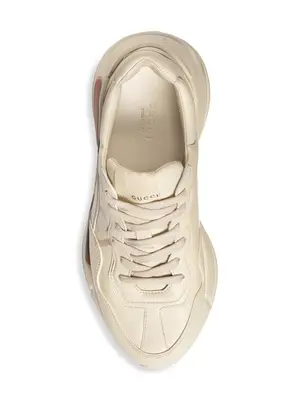 Gucci Rhyton Logo Leather Sneaker - Ivory