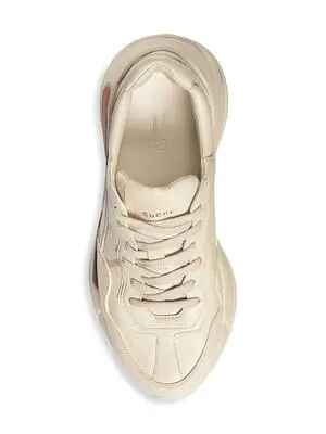 Gucci Rhyton Logo Leather Sneaker - Ivory