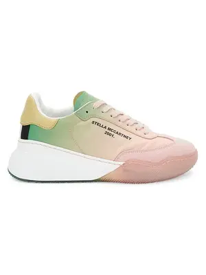 Stella McCartney Loop Degradé Recycled PolyesterTrainer Sneakers Peach Multi