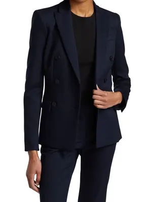Altuzarra Indiana Double-breasted Cotton Jacket - Berry Blue