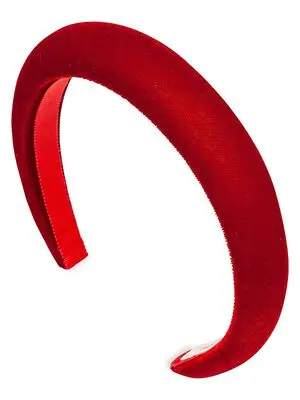 JENNIFER BEHR Tori Velvet Headband Ruby
