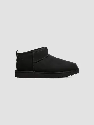 UGG S Classic Ultra Mini Sheepskin Ankle Boots - Black