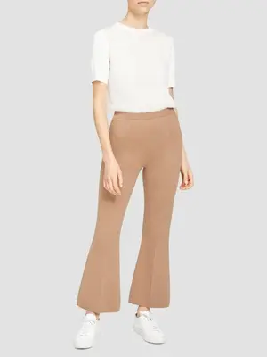 Theory Wool Knit Flared Leg Pants