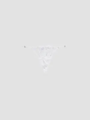 FLEUR DU MAL Frankie Eyelash Lace Thong