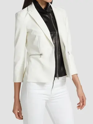 Veronica Beard Moto Leather Dickey