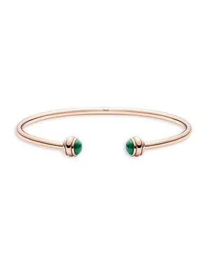PIAGET Possession Malachite Cabochons & 18k Open Bangle