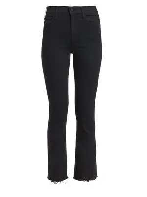 MOTHER The Hustler High-rise Ankle Fray Jeans