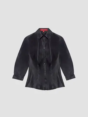 Carolina Herrera Signature Taffeta Blouse - Black