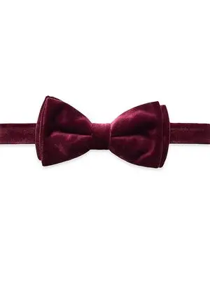 Eton Velvet Pre-tied Bow Tie Pink Red