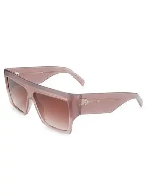 Celine 60mm Oversized Square Sunglasses Walnut