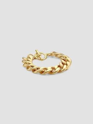 KENNETH JAY LANE 20k--plated Curb-chain Bracelet - Gold