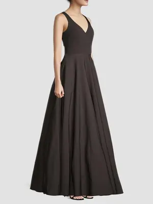 Mac Duggal Tailored V-neck Ballgown