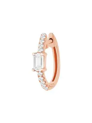 DJULA Glam Rock 18k Gold & 0.19 Tcw Diamond Single Huggie Hoop Earring - Pink Gold
