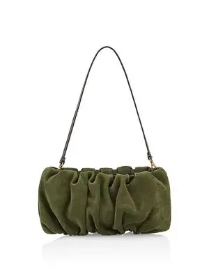 Staud Women's Bean Ruched Suede Covertible Bag - Lollipop - Avocado