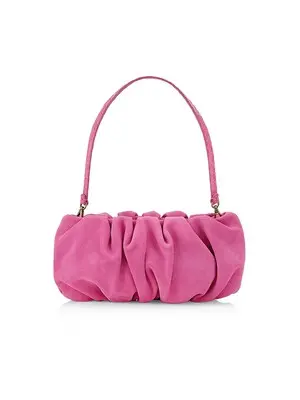 Staud Bean Ruched Suede Covertible Bag