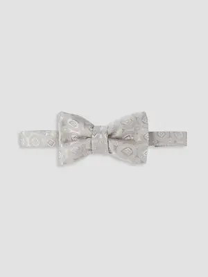 Charvet Silk Tonal Bow Tie - Silver
