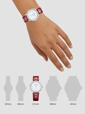 Baume & Mercier Classima Stainless Steel, Diamond Bezel & Alligator Strap Watch