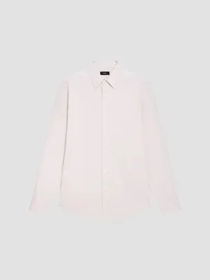 Theory Sylvain Structure Knit Shirt - Silver Stone