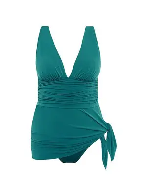 Magicsuit Celine Solid One-piece Swimdress Palm Green