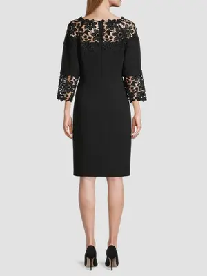 Shani Lace-trim Crepe Sheath Dress