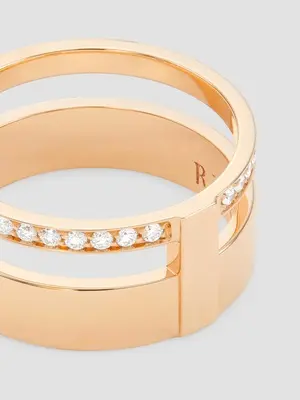 REPOSSI Berbere 18k Lacquer & Diamond 2-row Ring - One-color