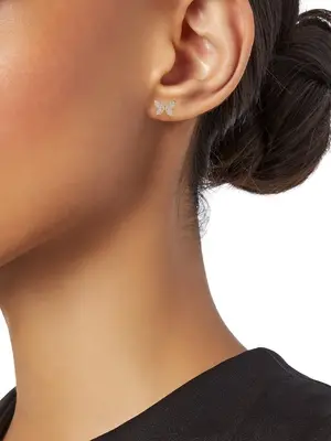 SYDNEY EVAN 14k & Diamond Tiny Butterfly Single Stud Earring