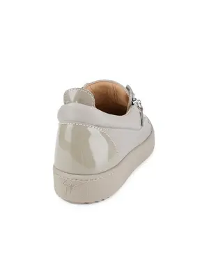 GIUSEPPE ZANOTTI Briel Side Zip Leather Low-top Sneakers
