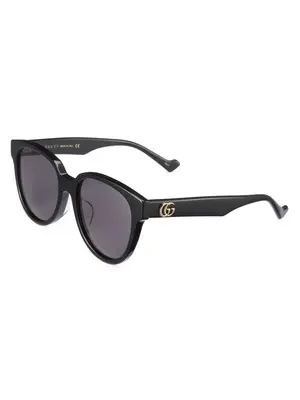 Gucci 53mm Round Oval Panthos Sunglasses