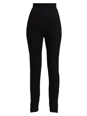 LESET Women's Rio High-Waisted Straight Pants - Black  - Black