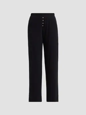 LESET Boxer Rib-knit Pants - Black