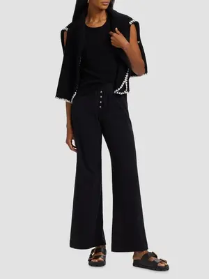 LESET Boxer Rib-knit Pants - Black