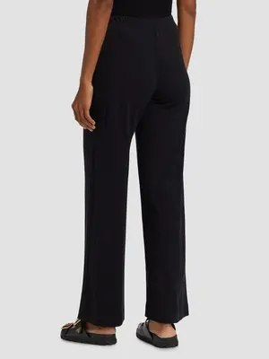 LESET Boxer Rib-knit Pants - Black