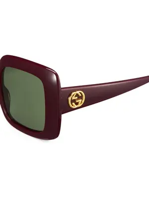Gucci 52mm Rectangular Squared Sunglasses