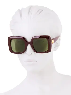 Gucci 52mm Rectangular Squared Sunglasses