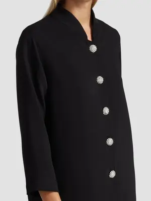 Caroline Rose Suzette Pavé-button Crepe Jacket
