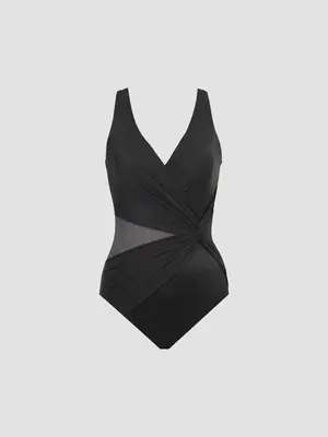 Miraclesuit Illusion Circe V-neck One-piece Swimsuit - Black