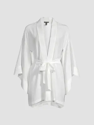 Kiki De Montparnasse Silk Kimono-inspired Robe - Ivory