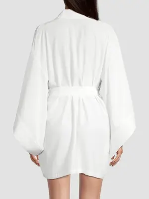 Kiki De Montparnasse Silk Kimono-inspired Robe - Ivory