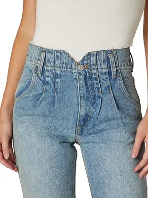 Hudson Jeans Pleated Straight-leg Jeans
