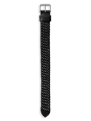 TOM FORD Men's Braid Leather Watch Strap - Brown - Black