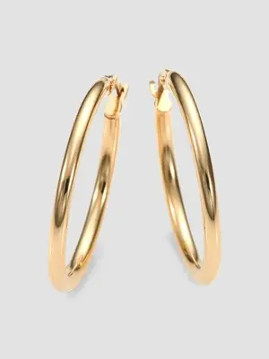 Roberto Coin 18k Yellow Hoop Earrings/25mm - Gold
