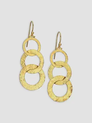 Gurhan Hoopla 24k Yellow Infinity Triple-drop Earrings - Gold