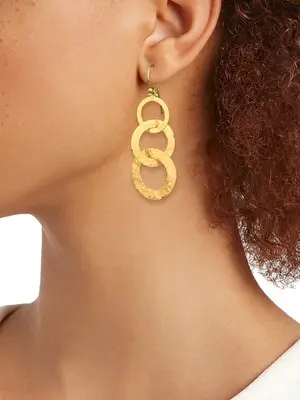 Gurhan Hoopla 24k Yellow Infinity Triple-drop Earrings